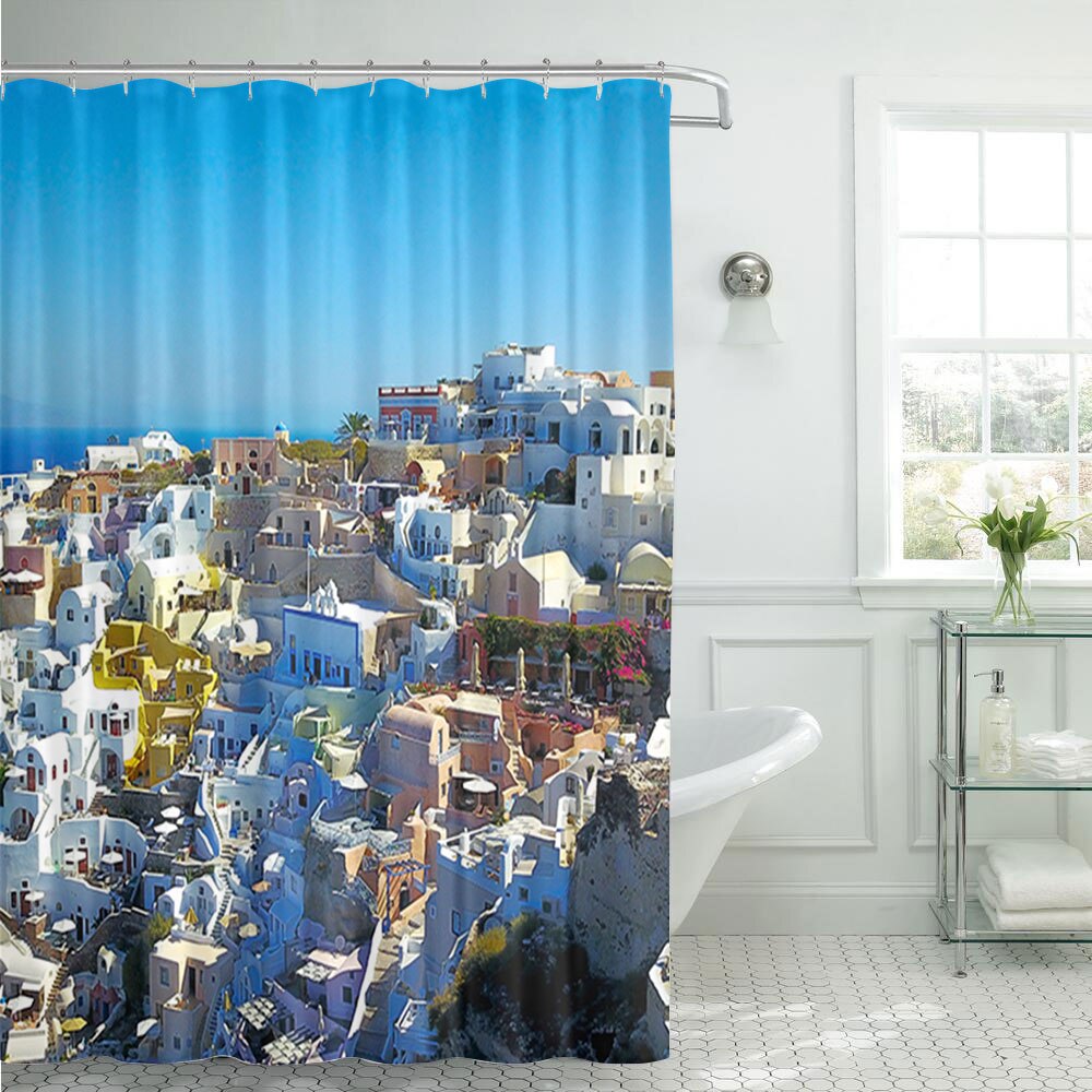 Perdea Dus Cada pentru Baie Art Factory, Orasel insorit, 150 x 200 cm ...