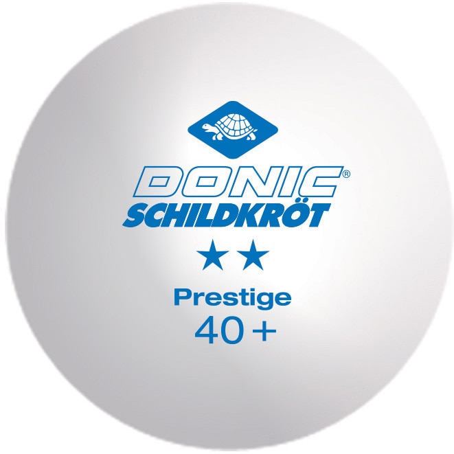 Комплект от 3 топчета за тенис на маса Donic Schildkrot Prestige, 2 звезди, Бял - eMAG.bg