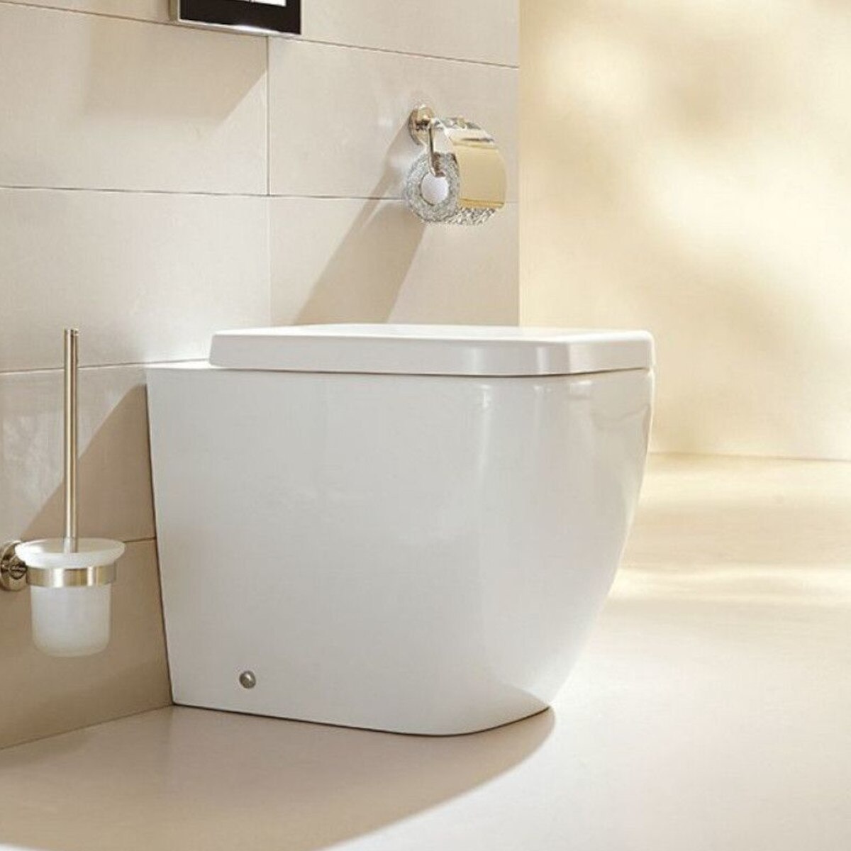 Set Vas bideu si Vas wc EGO-Holly, montaj pe podea, ceramica sanitara ...