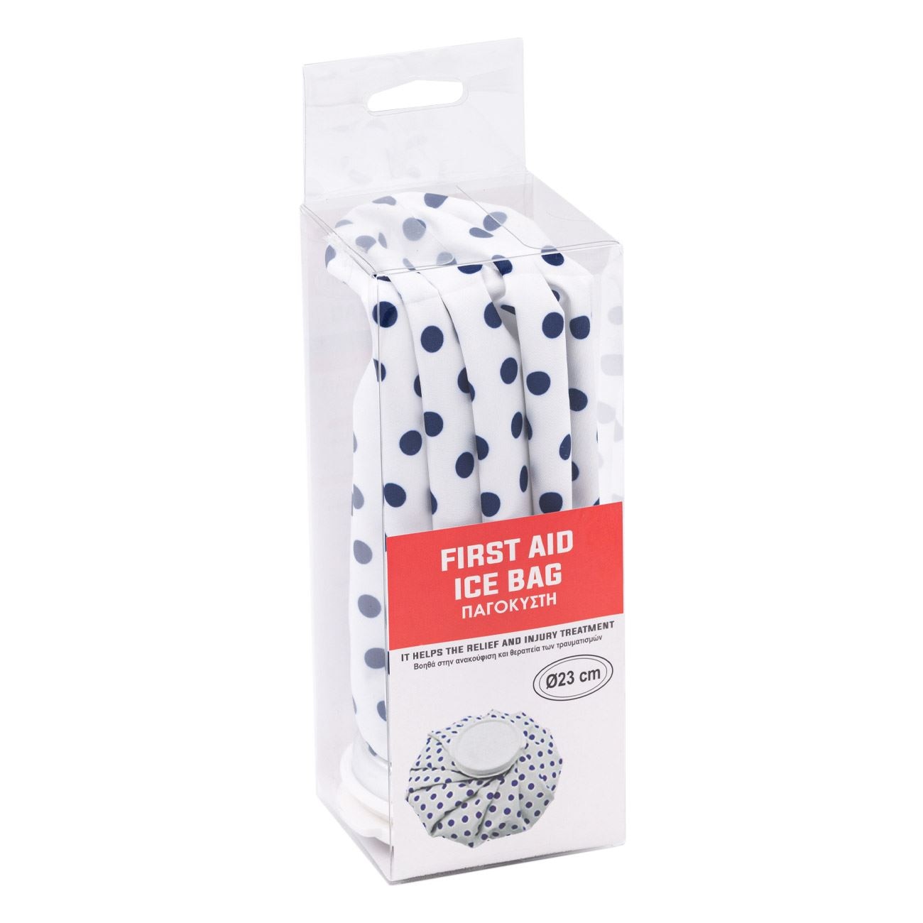 Punga pentru gheata cu imprijmeu buline albastre, Lioness, 23 cm - eMAG.ro