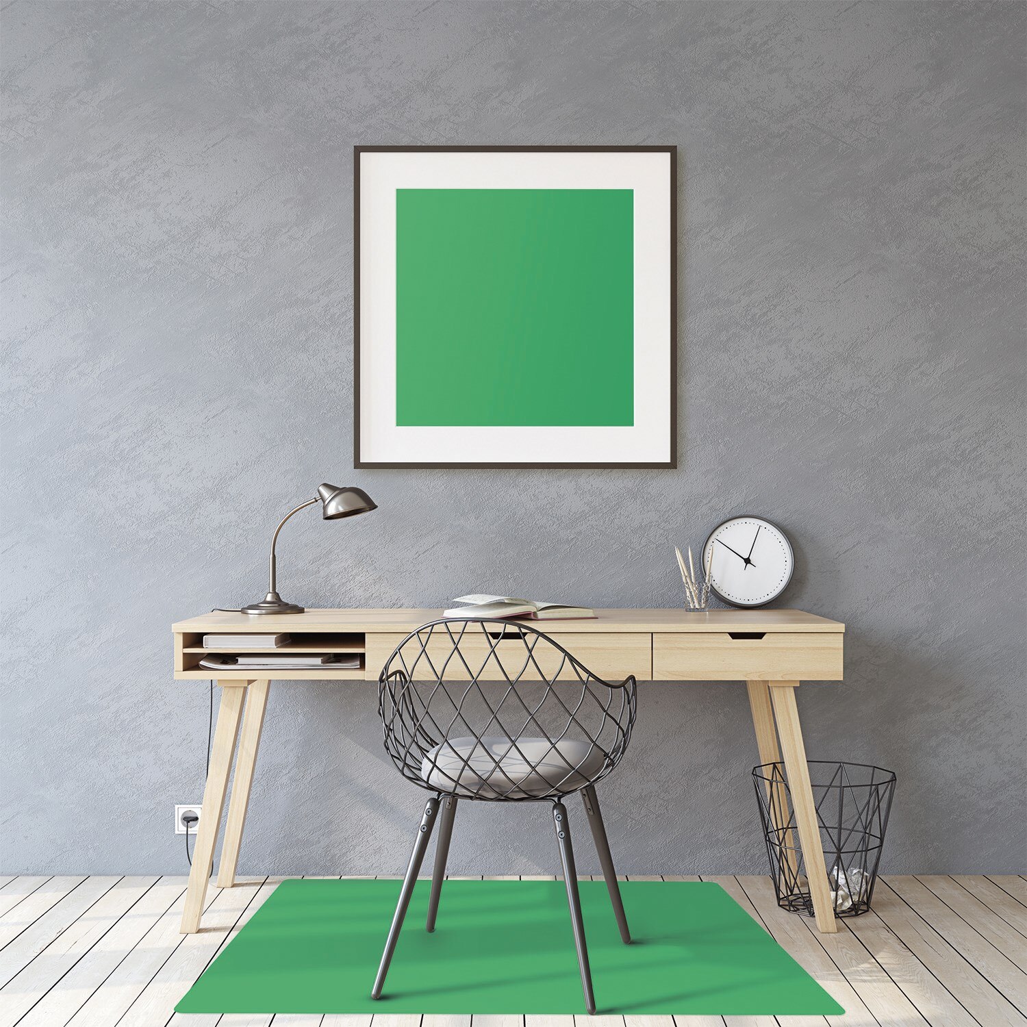 Covor pentru scaun de birou, verde, kmat-2422, 140x100cm - eMAG.ro