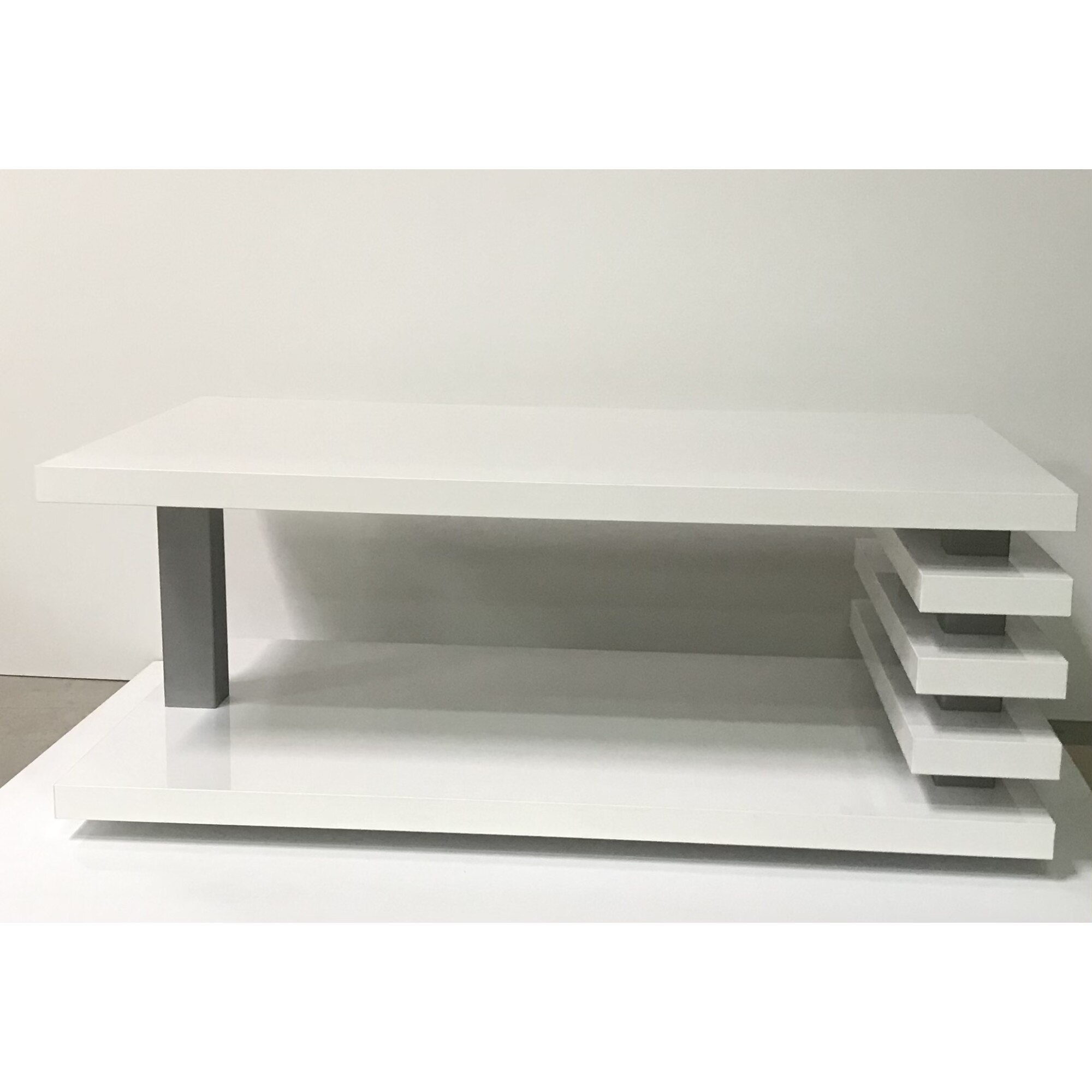 Masuta cafea Abba, MDF Alb Mat 900x600xH400mm - eMAG.ro