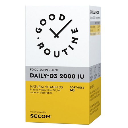 Supliment alimentar Daily D3 cu Vitamina D3 2000 UI, 60 capsule Good ...