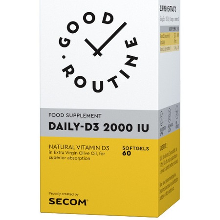 Supliment alimentar Daily D3 cu Vitamina D3 2000 UI, 60 capsule Good ...