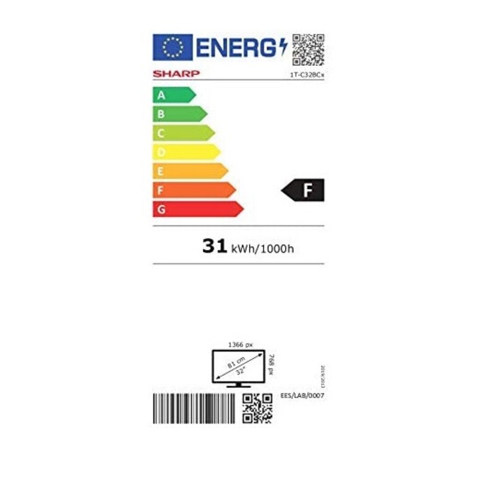 Televizor LED Smart SHARP 32BC5E, HD, 81cm, Negru, Clasa F - eMAG.ro