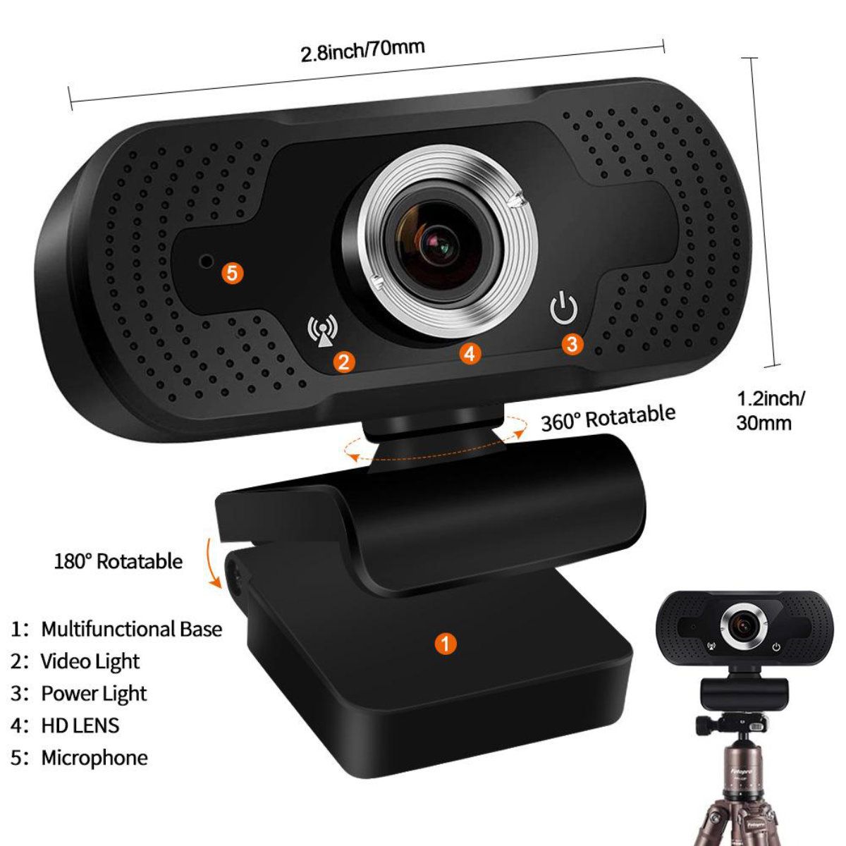 Camera WEB Full HD cu microfon - eMAG.ro