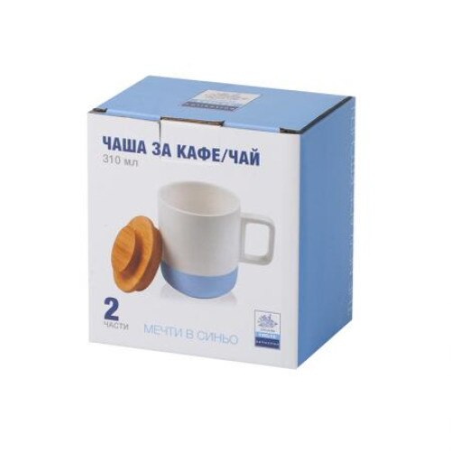 Ceasca de ceramica cu capac bambus, Lancaster, 310ml - eMAG.ro