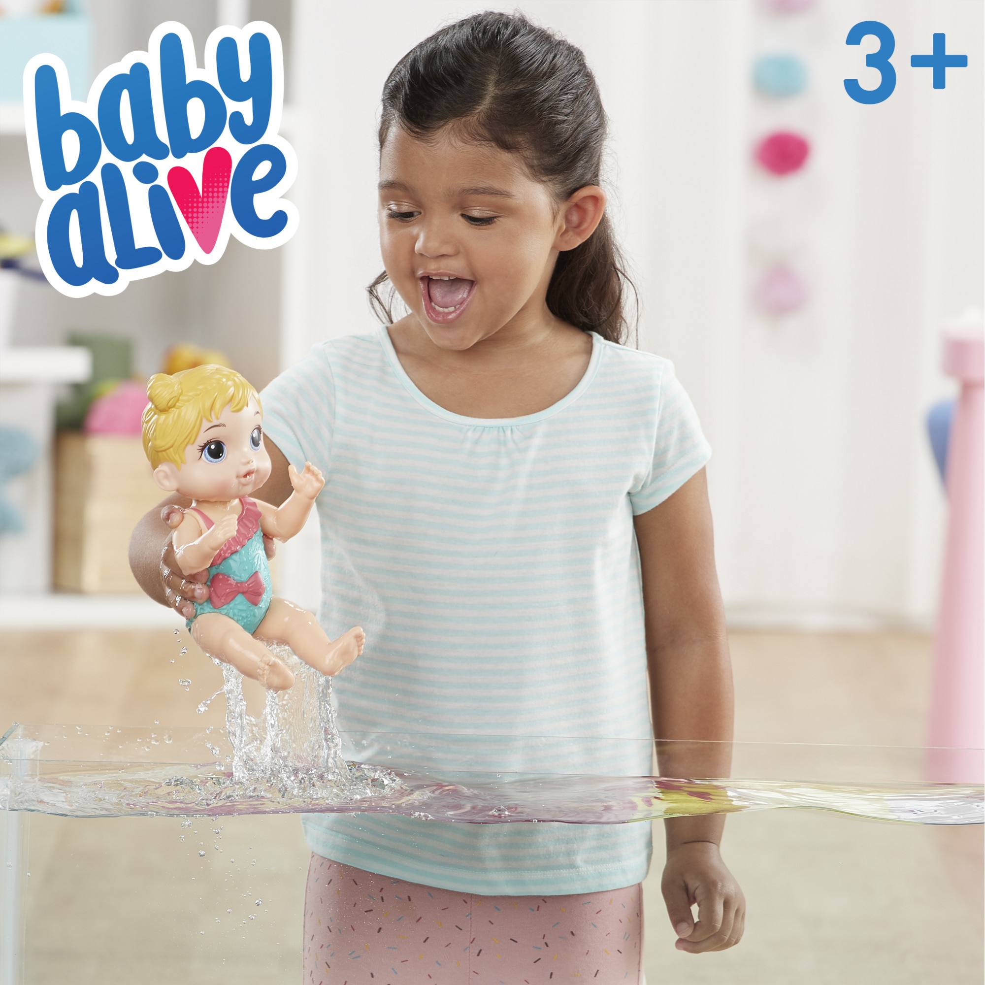 Кукла бебе Baby Alive - Splash'n Snuggle, Русо момиченце - eMAG.bg
