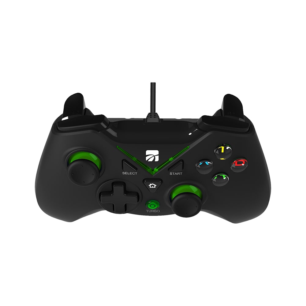 Controller cu fir Xtreme, Compatibil cu XBX/ XB1, Negru/ Verde - eMAG.ro