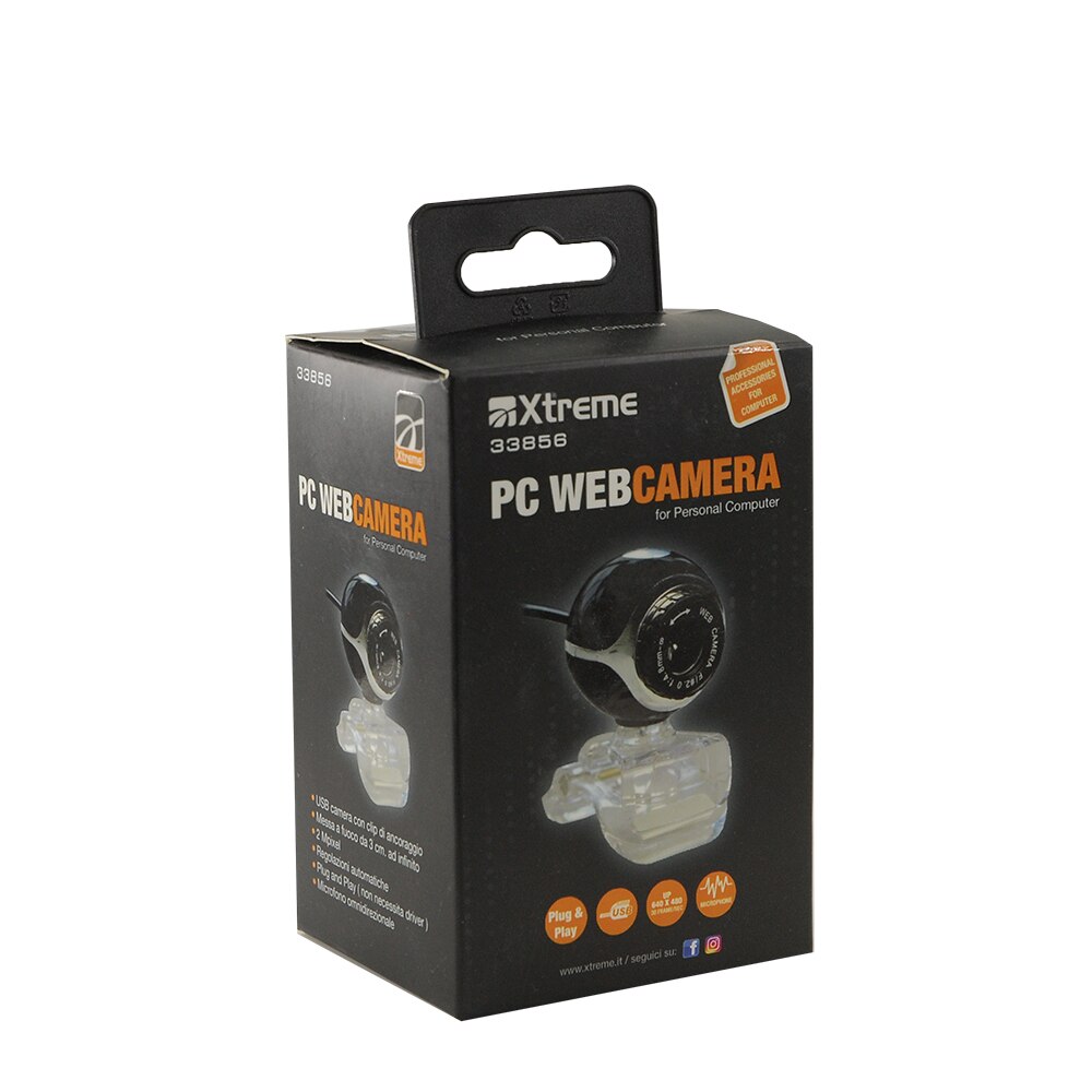 Camera Web Xtreme, Forma rotunda, USB 2.0, Negru - eMAG.ro