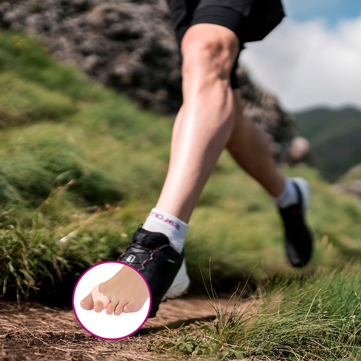 Protectie pentru monturi si separator degete, din silicon, roz - eMAG.ro