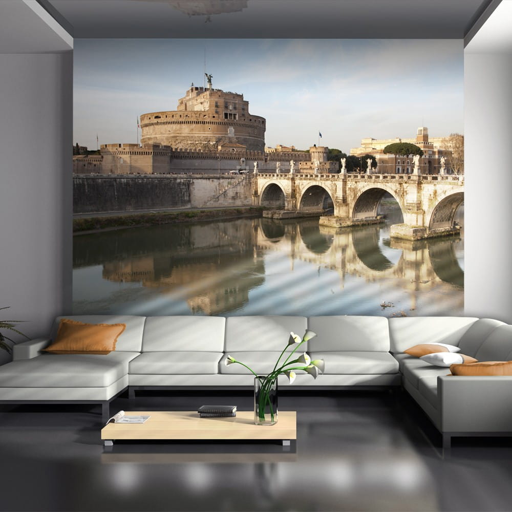 Fototapet vlies pentru Sufragerie, Dormitor, Ponte San Angelo - 400cm X ... Fototapet vlies pentru Sufragerie, Dormitor, Ponte San Angelo - 400cm X ...