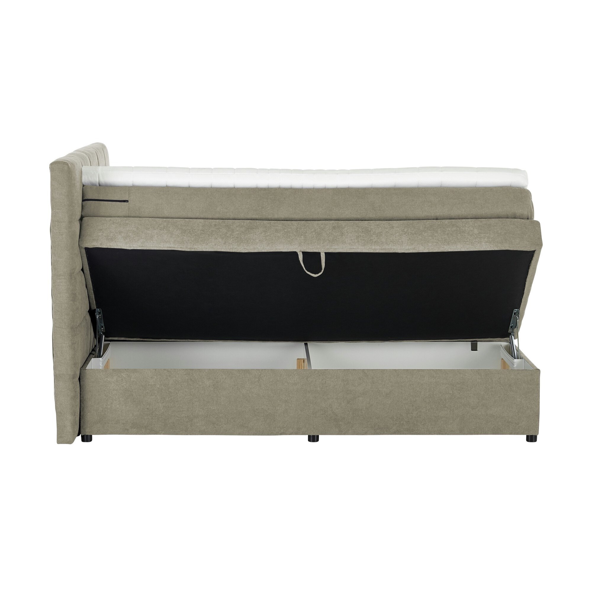 Pat Boxspring, Prestige, Gibson, cu Lada de Depozitare, Material ...