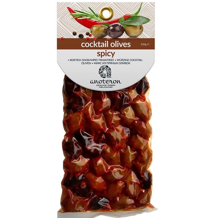 Cocktail de masline picante, Anoteron, calitate Premium, 250 g - eMAG.ro