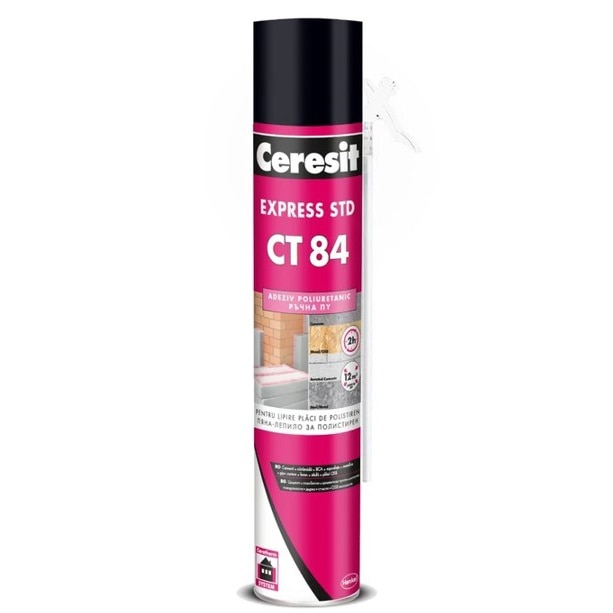 Adeziv poliuretanic Ceresit CT84, aplicare manuala, 750ml, interior / exterior - eMAG.ro