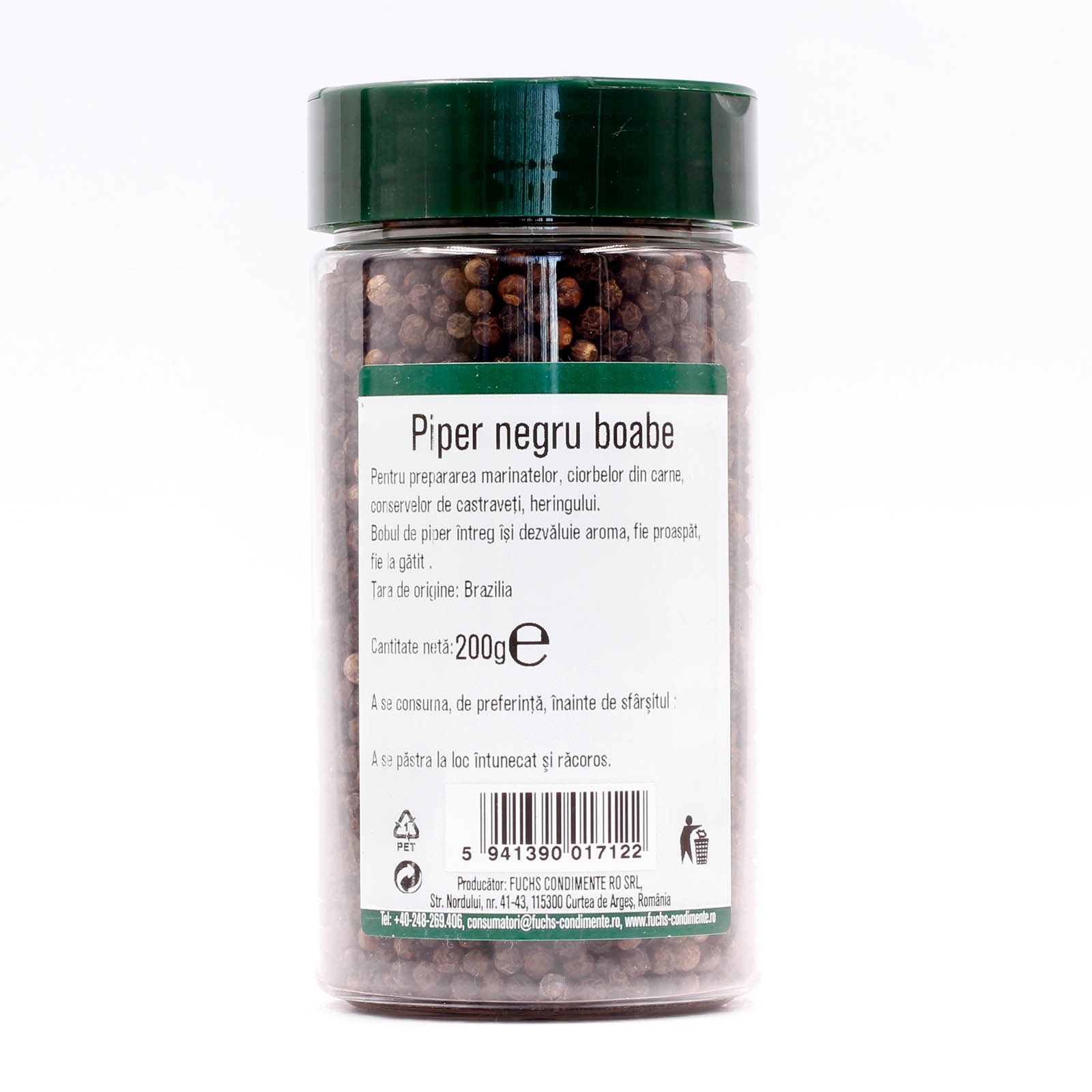 Piper negru boabe, Fuchs, 200g - eMAG.ro