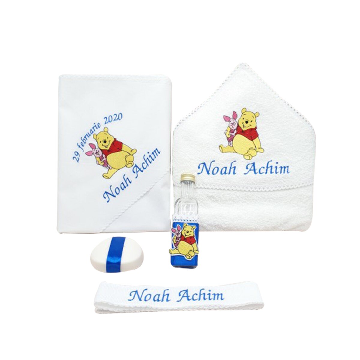 Trusou botez personalizat Winnie the Pooh-7 piese - MTB710 - 23h Events ...