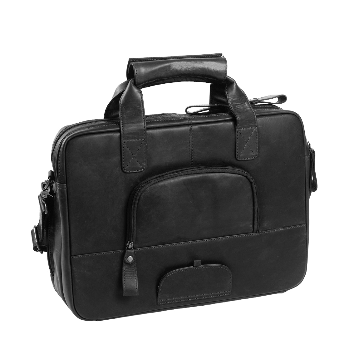 Geanta de laptop din piele naturala neagra, The Chesterfield Brand ...