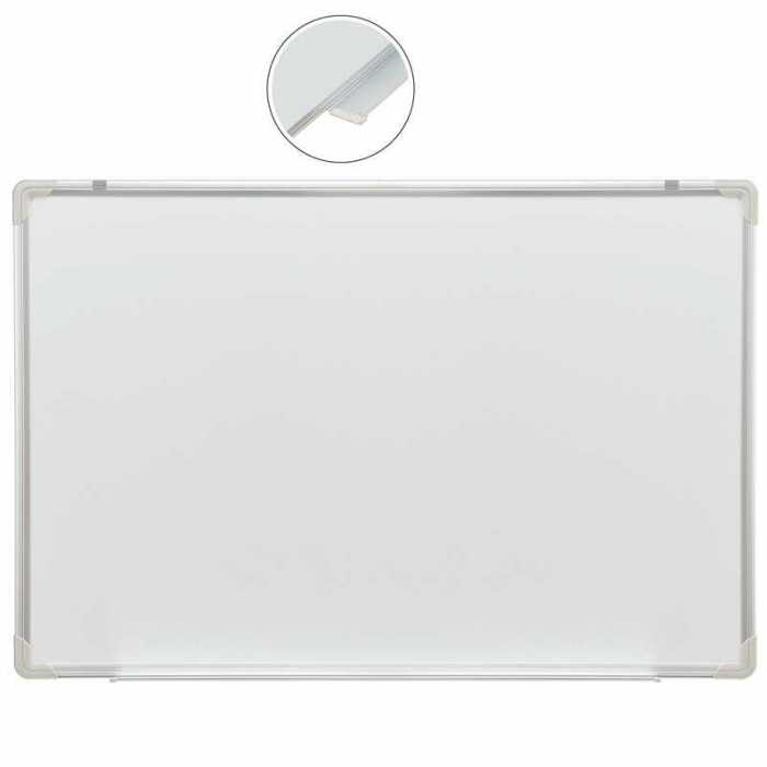 Tablita alba pentru perete cu rama metalica si burete, Whiteboard ...