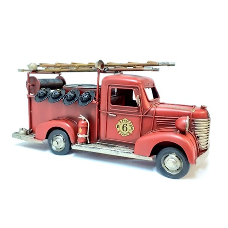 Macheta auto retro, metal - masina de pompieri, 31 x 12 x 14 cm - eMAG.ro