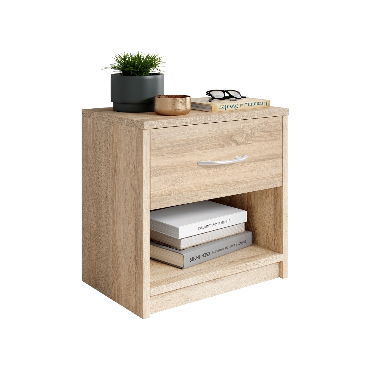 Noptiera Pepe Artisan, 39 x 41 x 28 cm, PAL, bej - eMAG.ro