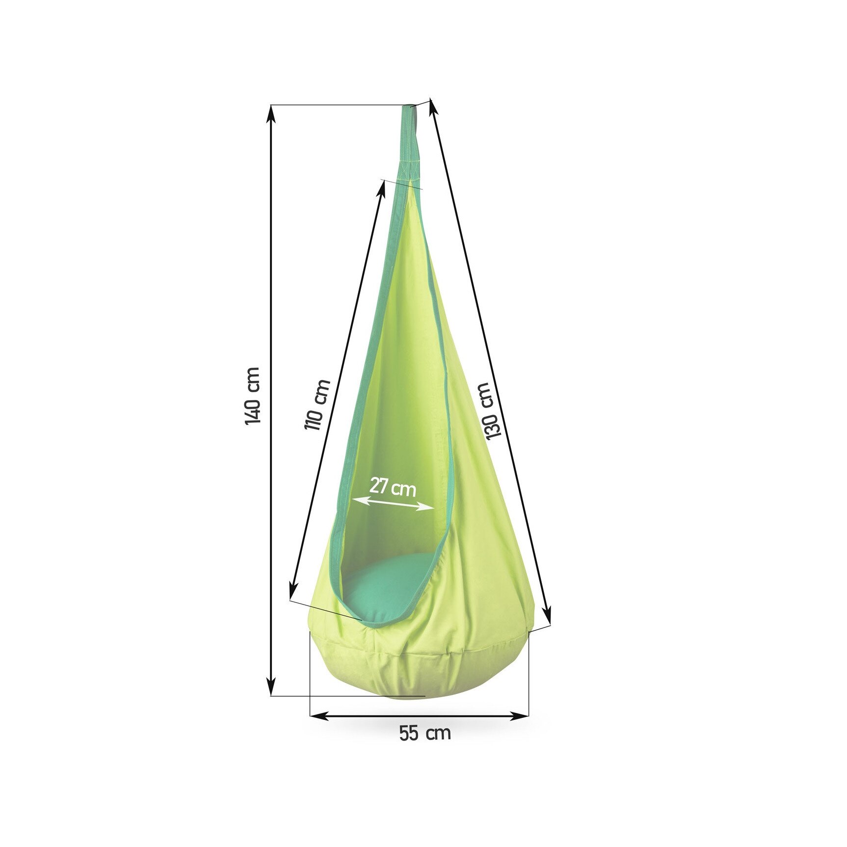 Hamac copii The Raven's Nest tip cocon idealSTORE Dimensiune 140 x 55 ...