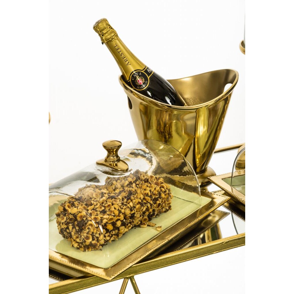 Frapiera Golden din aluminiu 23 cm x 17 cm x 21 cm - eMAG.ro