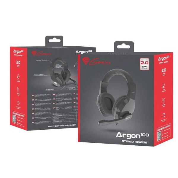 Casti Genesis Argon 100 negru - eMAG.ro