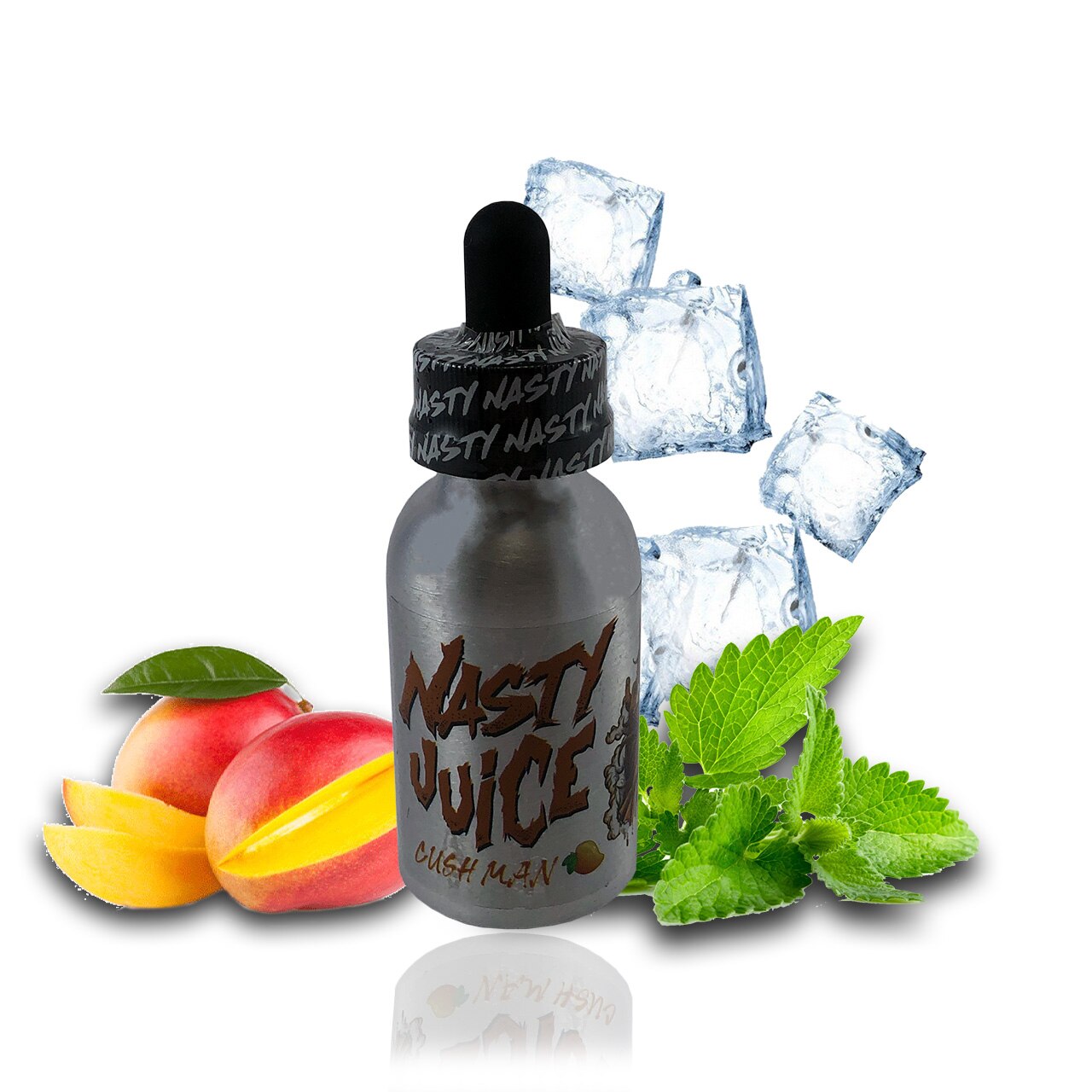 Lichid pentru tigari electronice Nasty Juice Cush Man, Aroma menta si mango, 50ml, 3mg nicotina ...