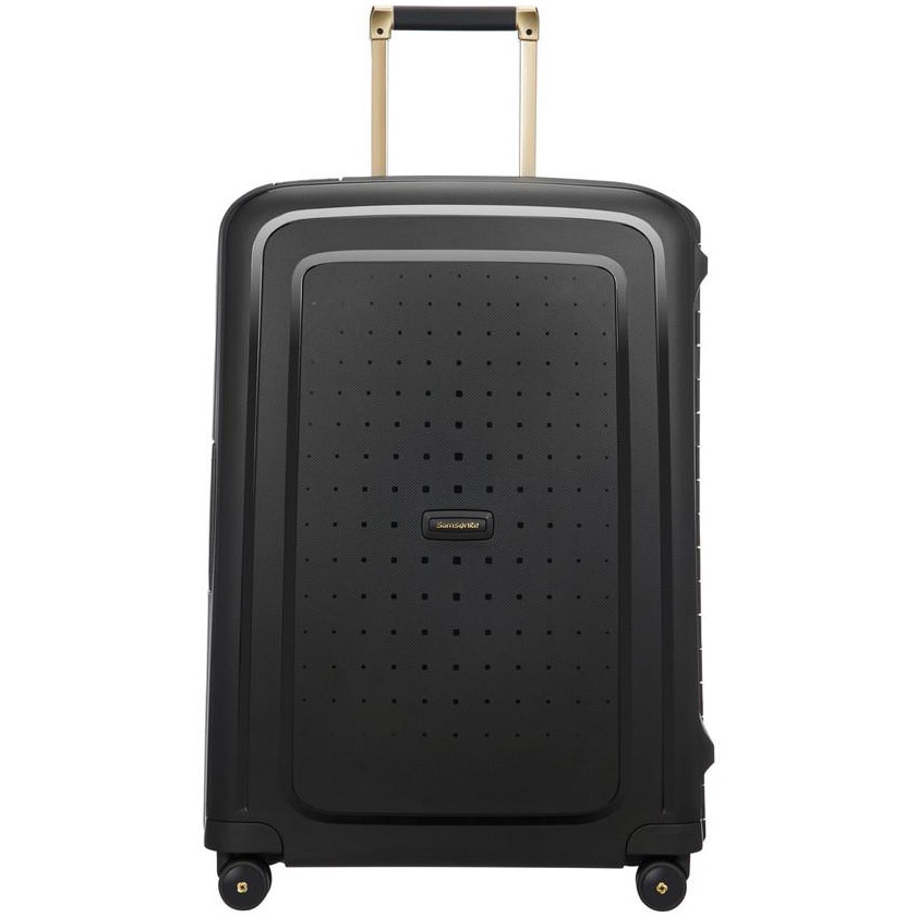 Troler Samsonite S-Cure-Dlx, Negru-Gold, 49 x 29 x 69 - eMAG.ro