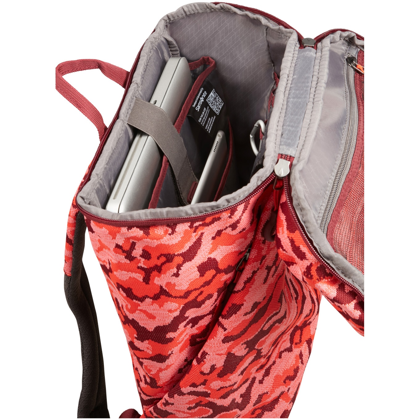 Rucsac laptop Samsonite NeoKnit, 15.6", Camo Red - eMAG.ro