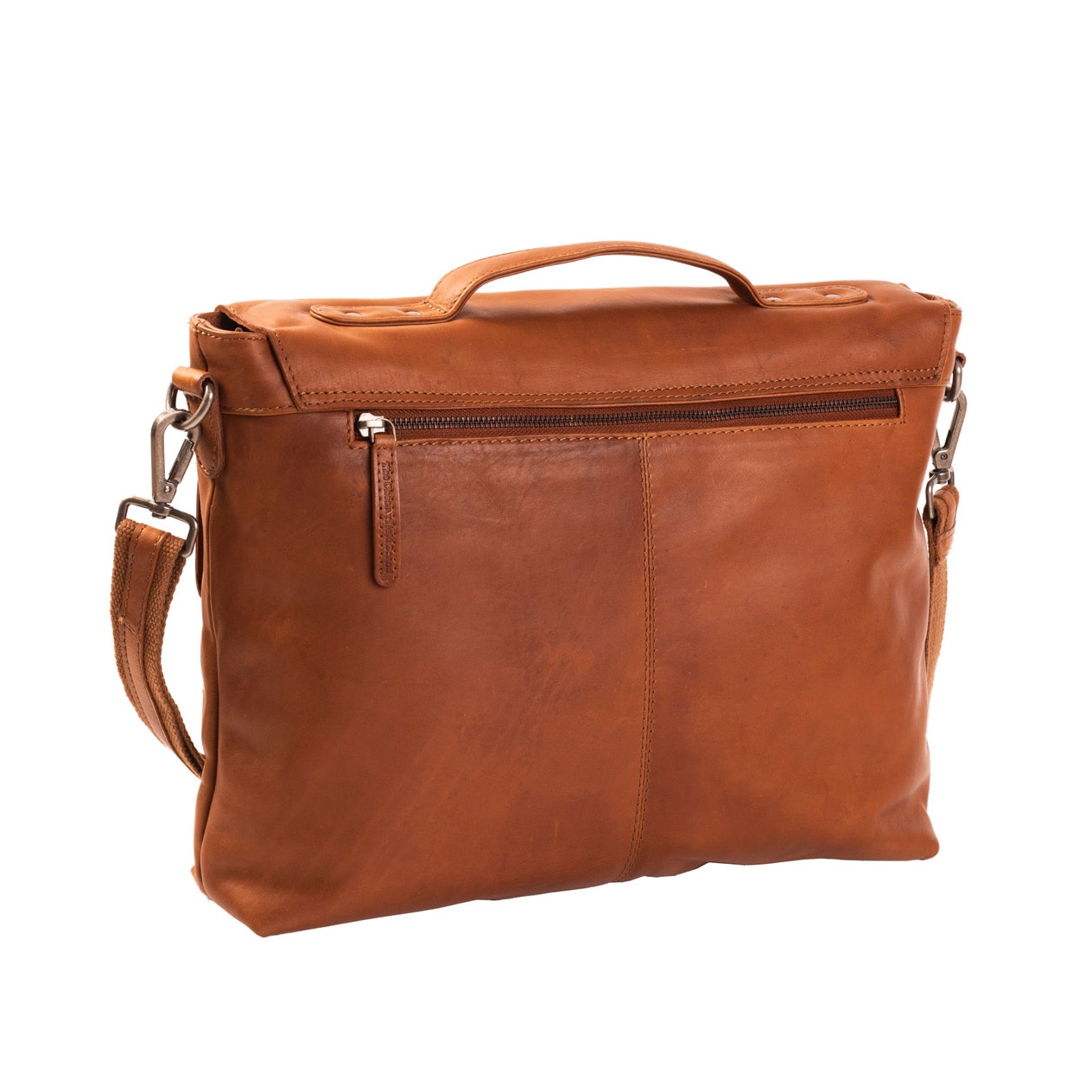 Geanta de laptop din piele naturala maro coniac, The Chesterfield Brand ...