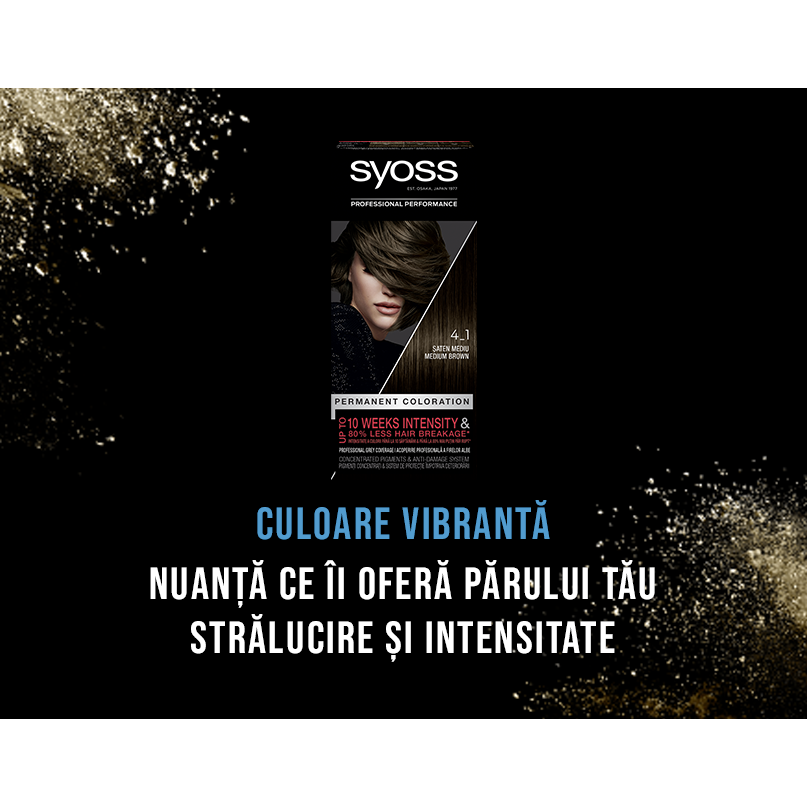 Боя за коса Syoss Color Baseline 4-1 Medium Brown, Перманентна, 115 мл ...