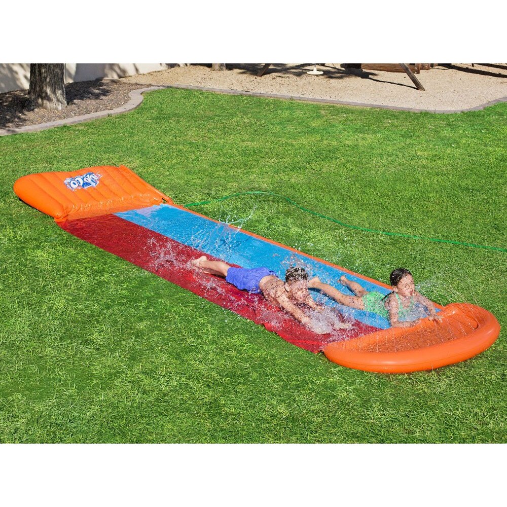 Tobogan cu apa dublu pentru sol Bestway 5,49 m - eMAG.ro