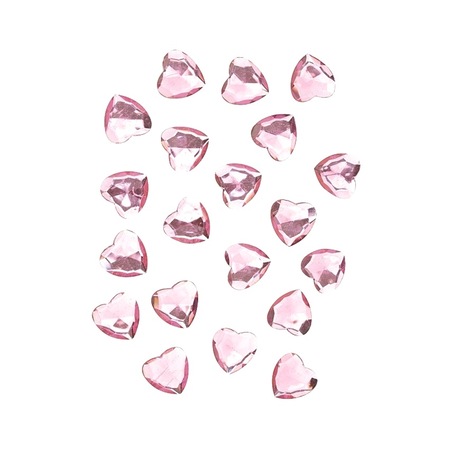 Set 20 inimi autoadezive de culoare roz, 2 cm - eMAG.ro