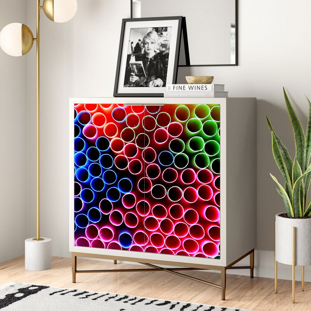 Autocolant Art Factory pentru mobilier, Paie Colorate, autoadeziv ...