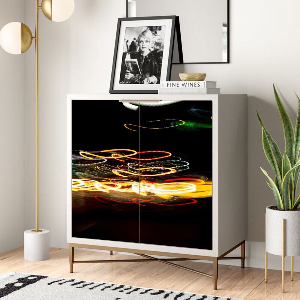 Autocolant Art Factory pentru mobilier, Culori Pe Fundal Negru ...