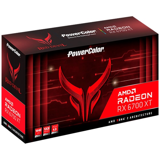 PowerColor Radeon™ RX 6700 XT Red Devil Videokártya, 12GB GDDR6, 192 ...