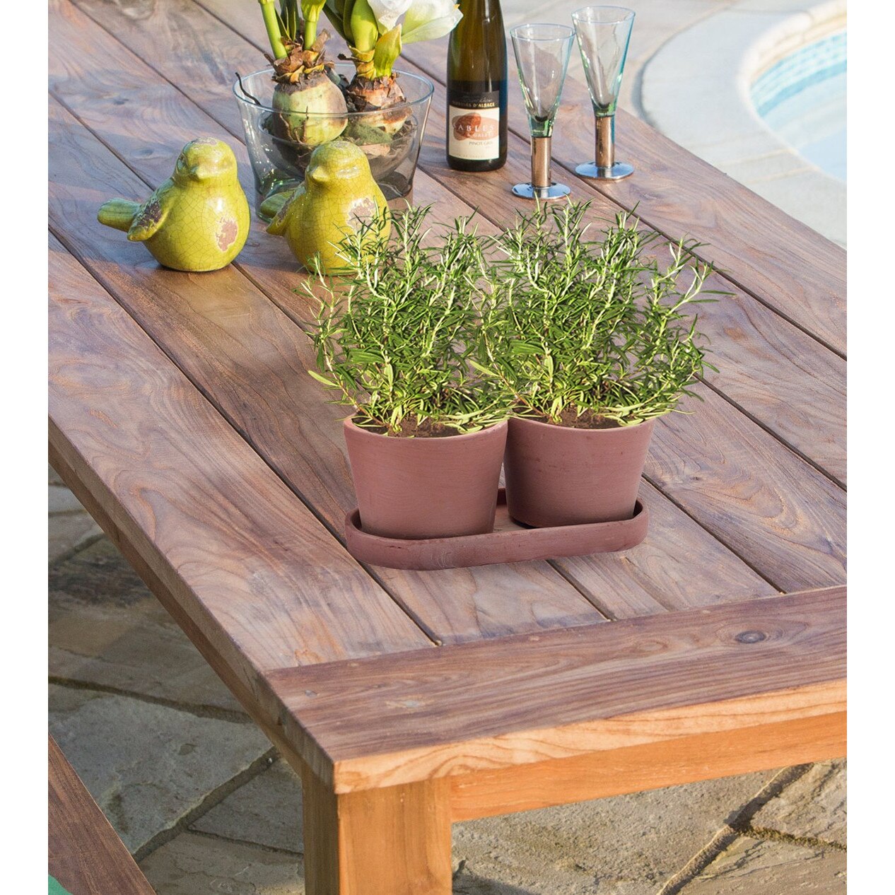 Set Ghiveci decorativ AI850, Cu farfurie, Ceramica, Exterior/Interior ...