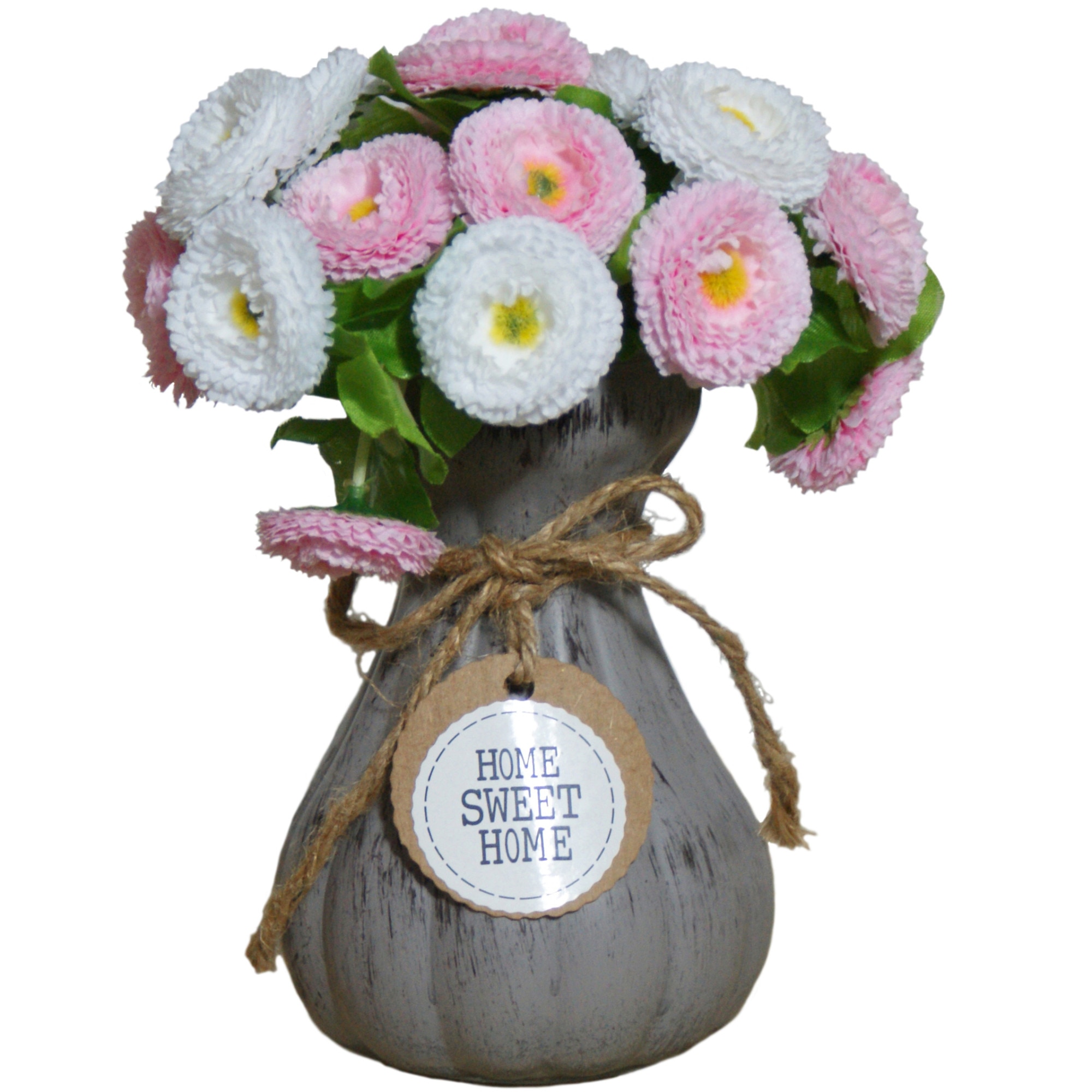 Aranjament cu flori artificiale BeatrixArt, Banutei, 15x15x21 cm - eMAG.ro