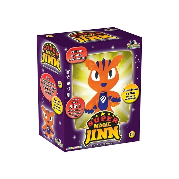 Figurina interactiva Super Magic Jinn, Albastru/Portocaliu, 5 ani ...