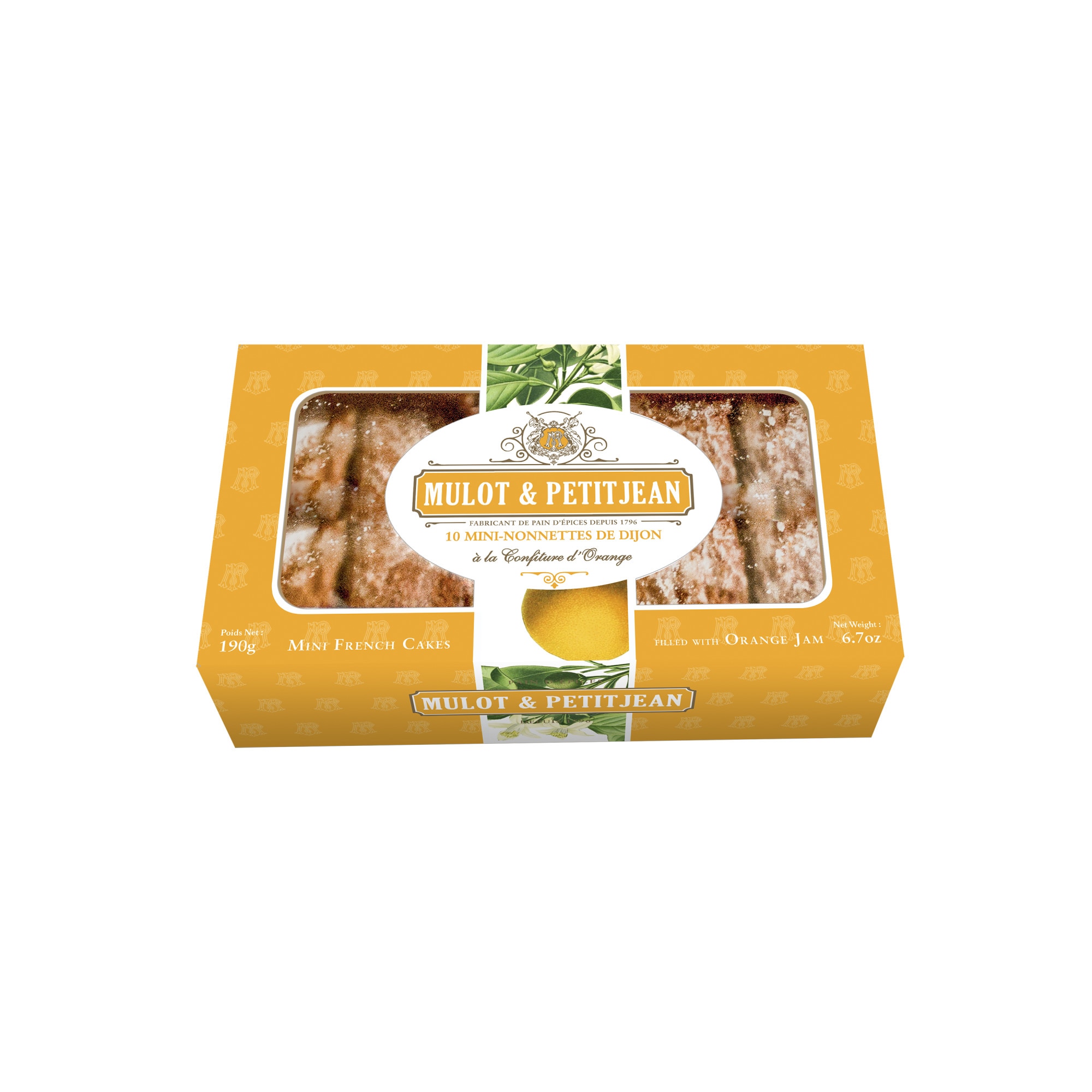 Cutie cu 10 Mini-Nonnettes cu gem de portocale, 190g, Mulot et ...