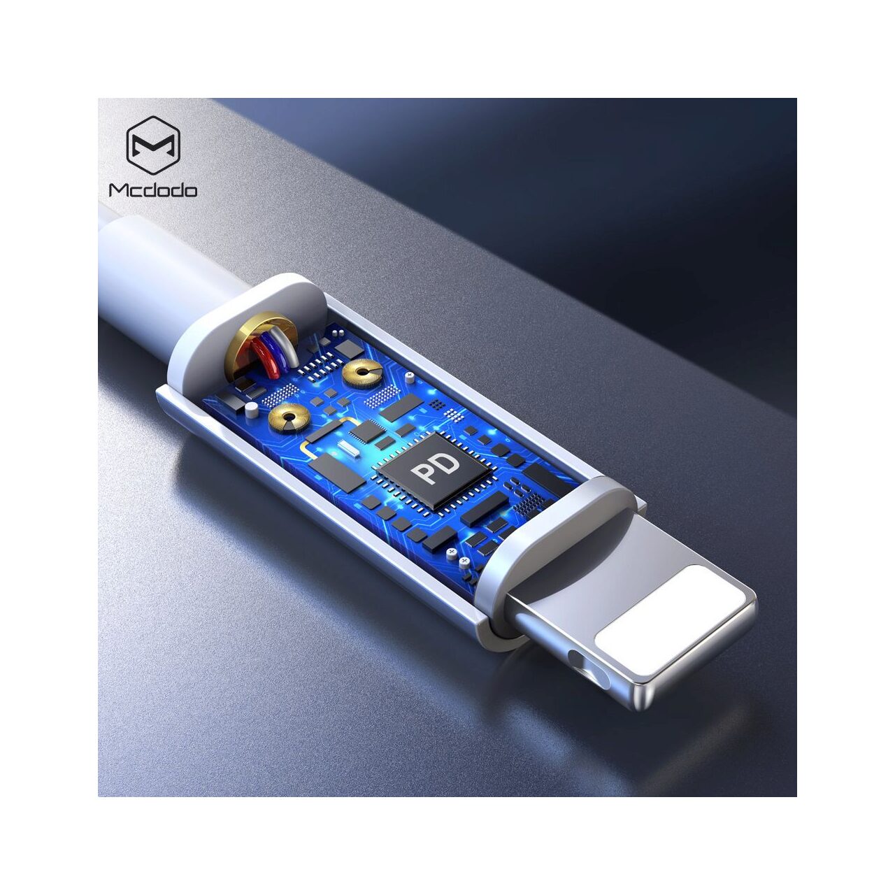 Cablu Mcdodo Element Series Type-C la Lightning, max 2A, 1m, Alb - eMAG.ro