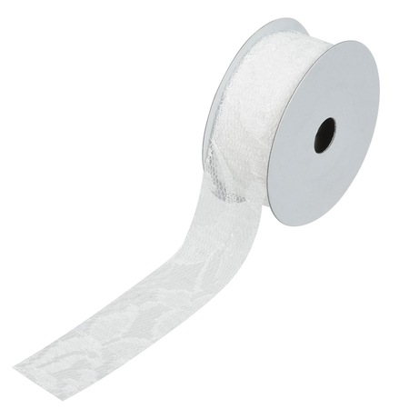 Panglica alba pentru cadoul de Paste, Maison du Paradis, 10 m x 2.5 cm ...
