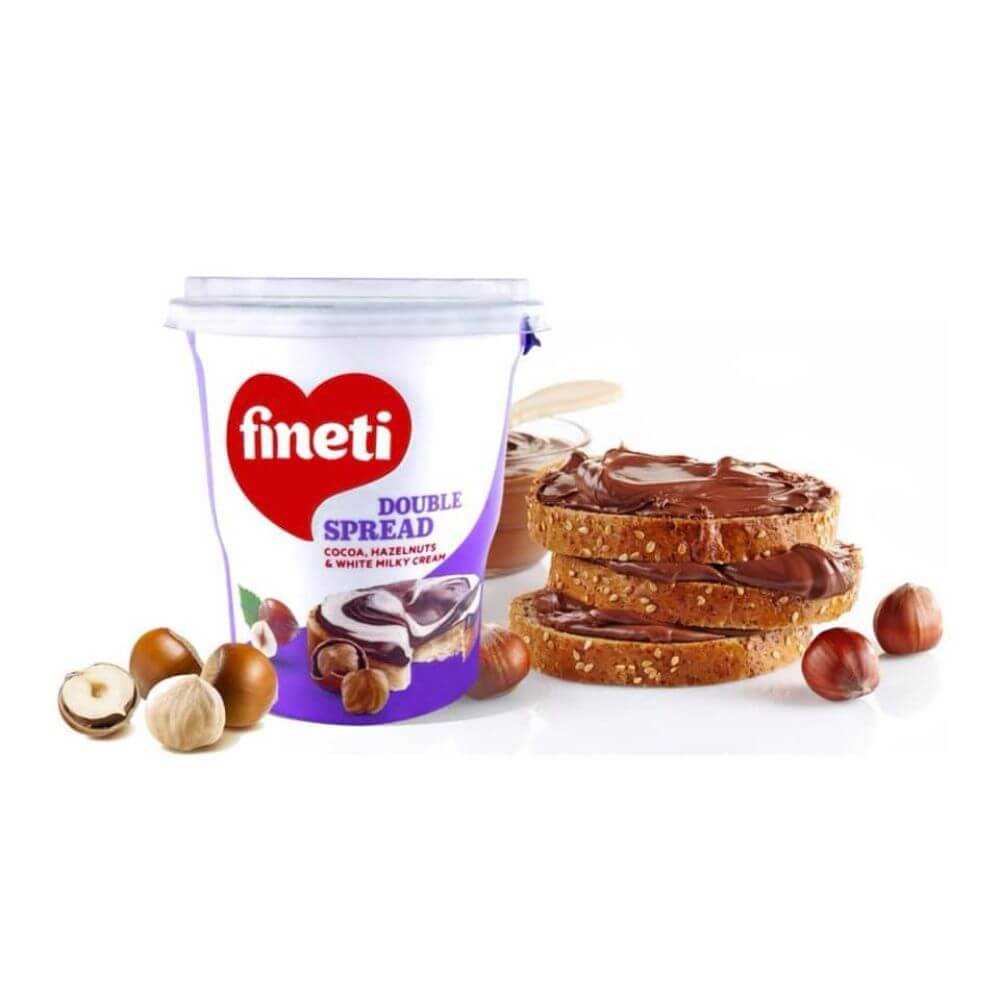 Crema de Ciocolata Tartinabila Fineti Double Spread, 400 g, Aroma Alune ...