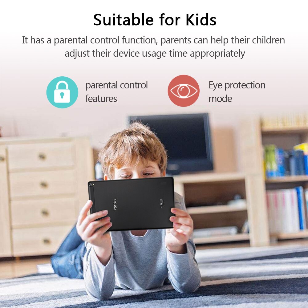 YOTOPT N10 tablet, nyolcmagos, 10" kijelző, 4 GB RAM, 64 GB, Android 10 ...