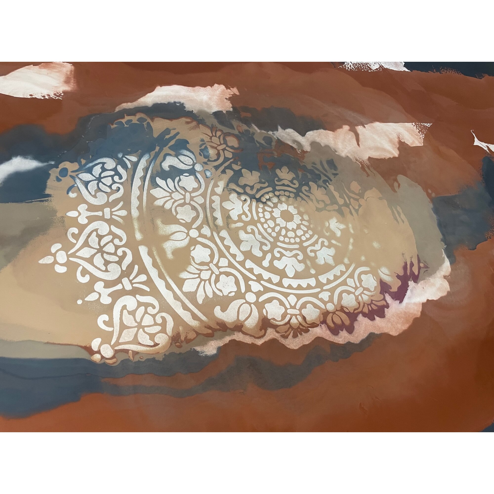 Sablon Mandala Full, 75x75cm, reutilizabil, plastic - eMAG.ro