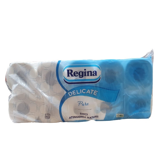 Regina Delicate Pure бяла тоалетна хартия 10 ролки/компл - eMAG.bg