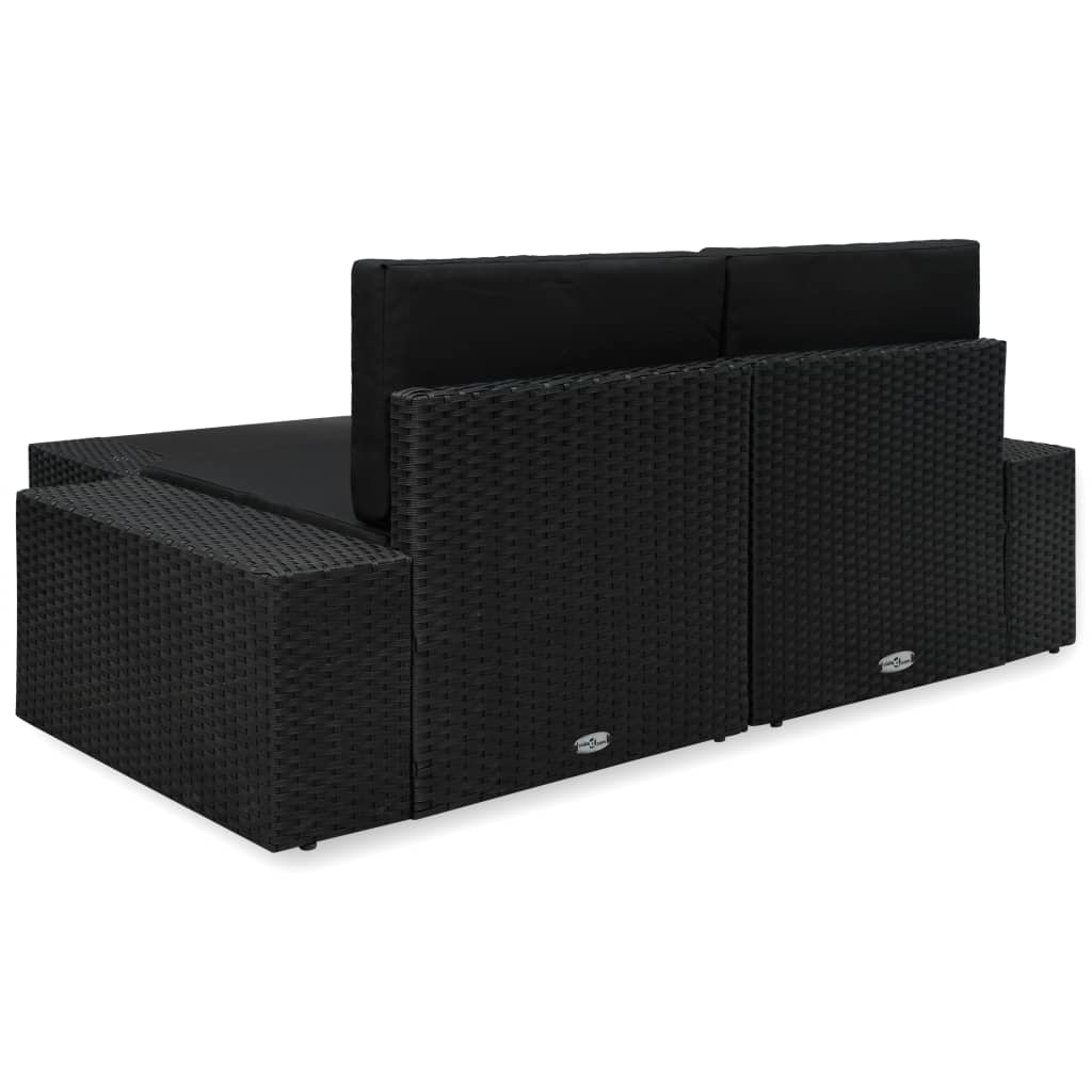 Set canapea de gradina modulara cu 2 locuri cu perne si masuta de cafea ...