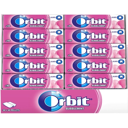 Set 30 Pachete Guma de Mestecat Orbit Bubblemint - eMAG.ro